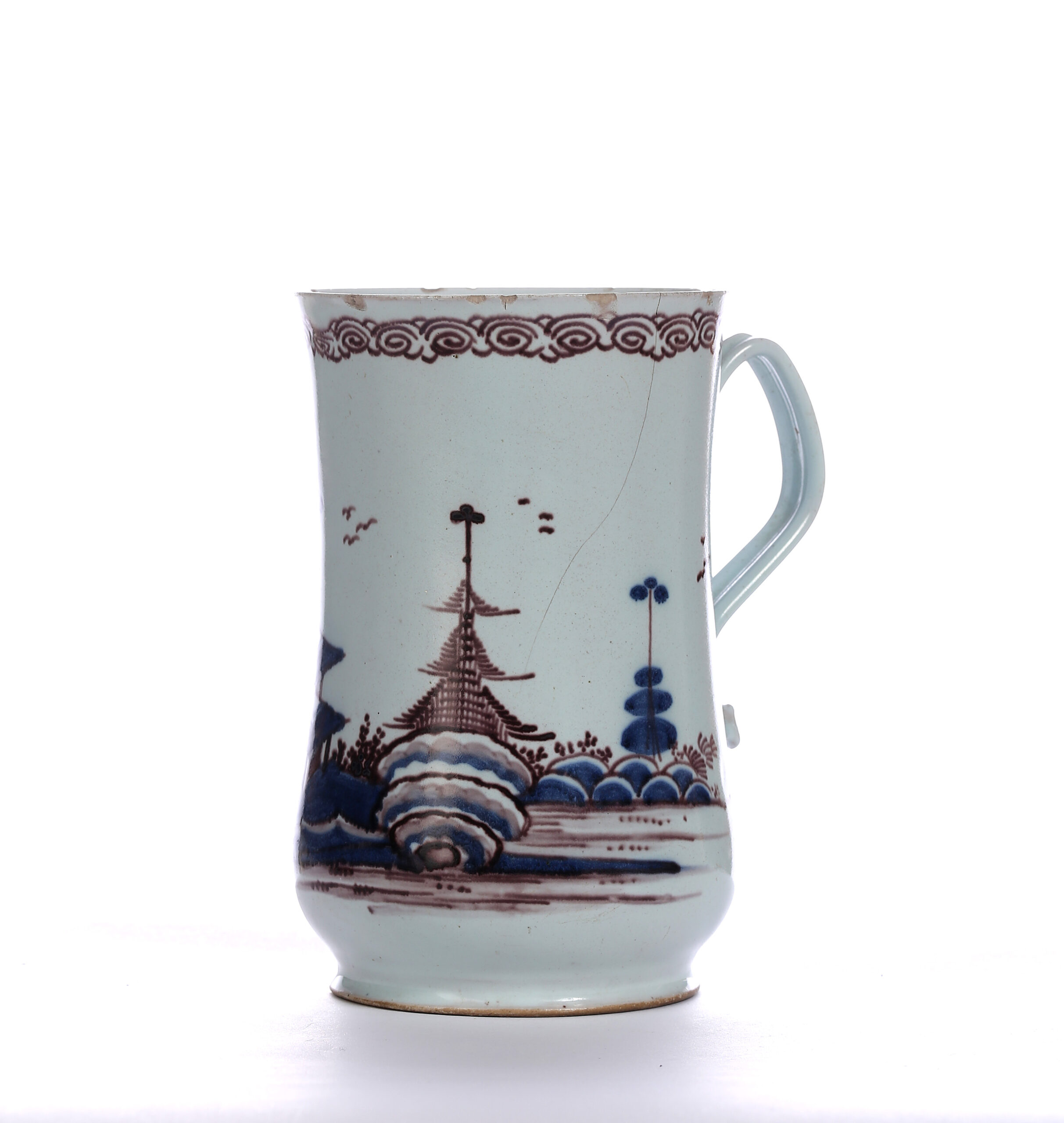 A TIN-GLAZED STONEWARE MUG | Rare Ceramics